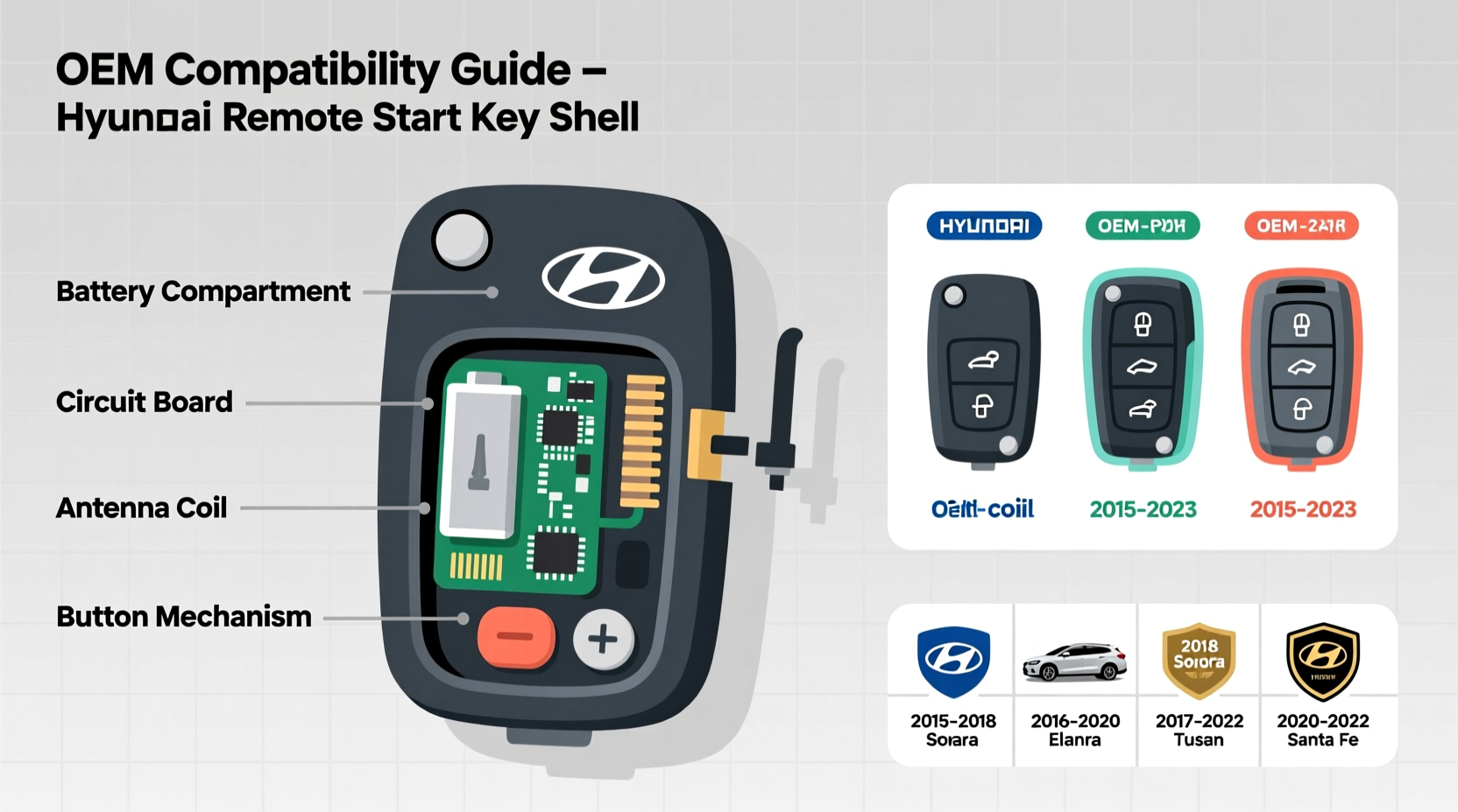 Hyundai Remote Start Key Shell: OEM Compatibility Guide