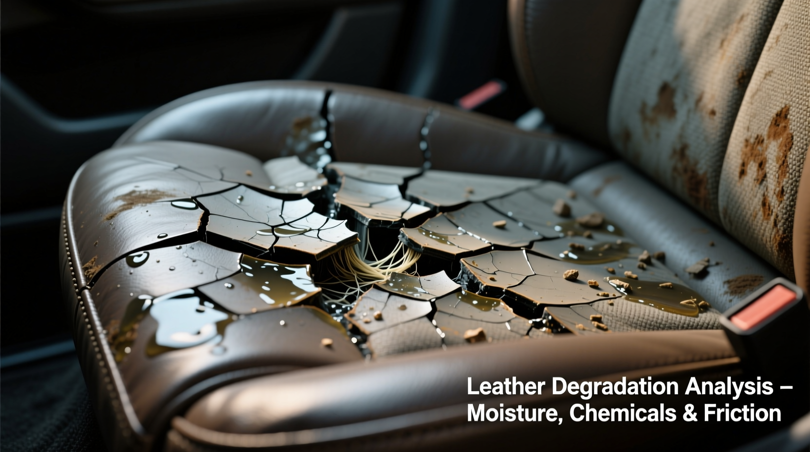 Leather Cracks Under Seat Covers Due to Moisture, Chemicals & Friction