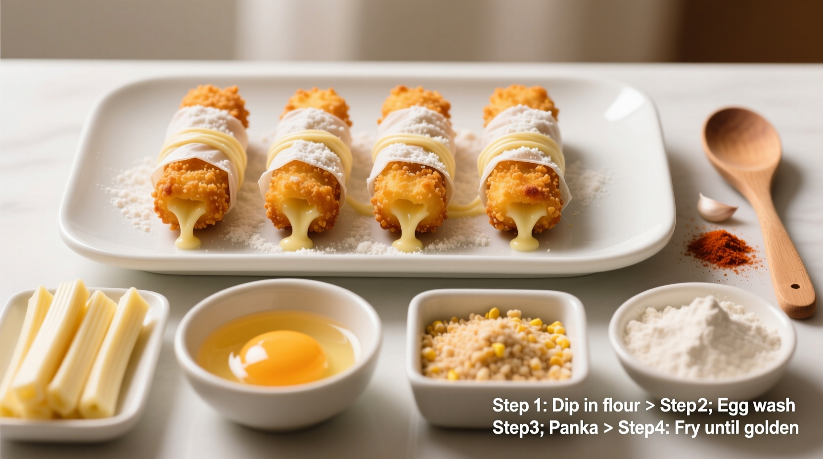Crispy And Easy Mozzarella Sticks Using String Cheese A Step By Step Guide