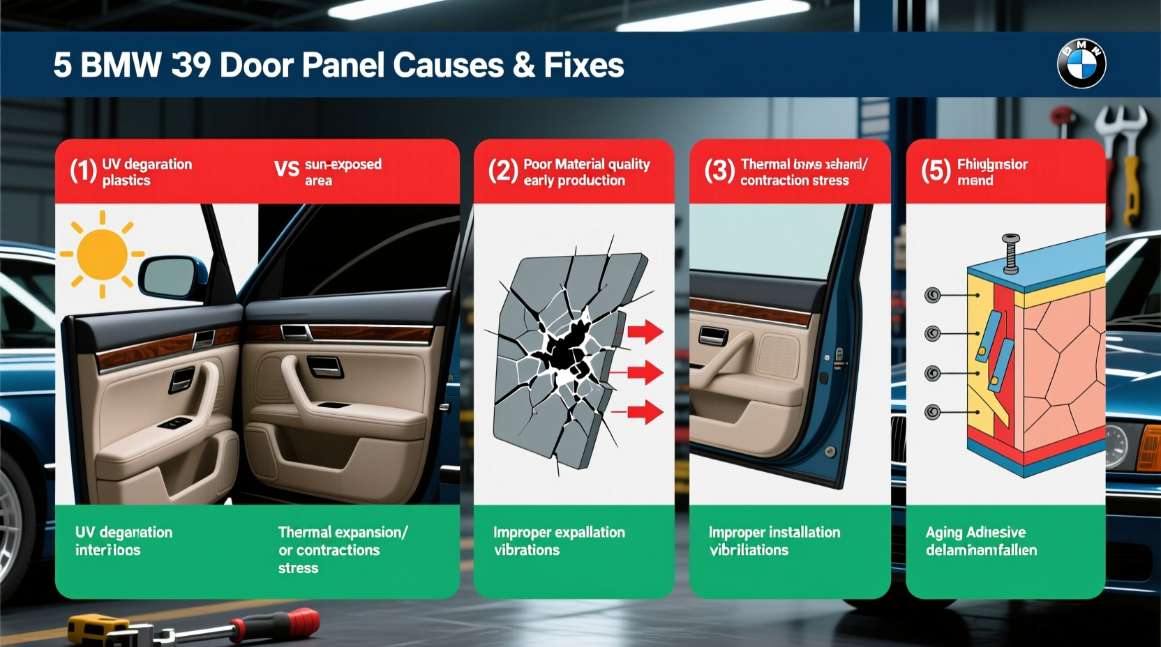Why BMW E39 Door Panels Crack: 5 Primary Causes & Fixes