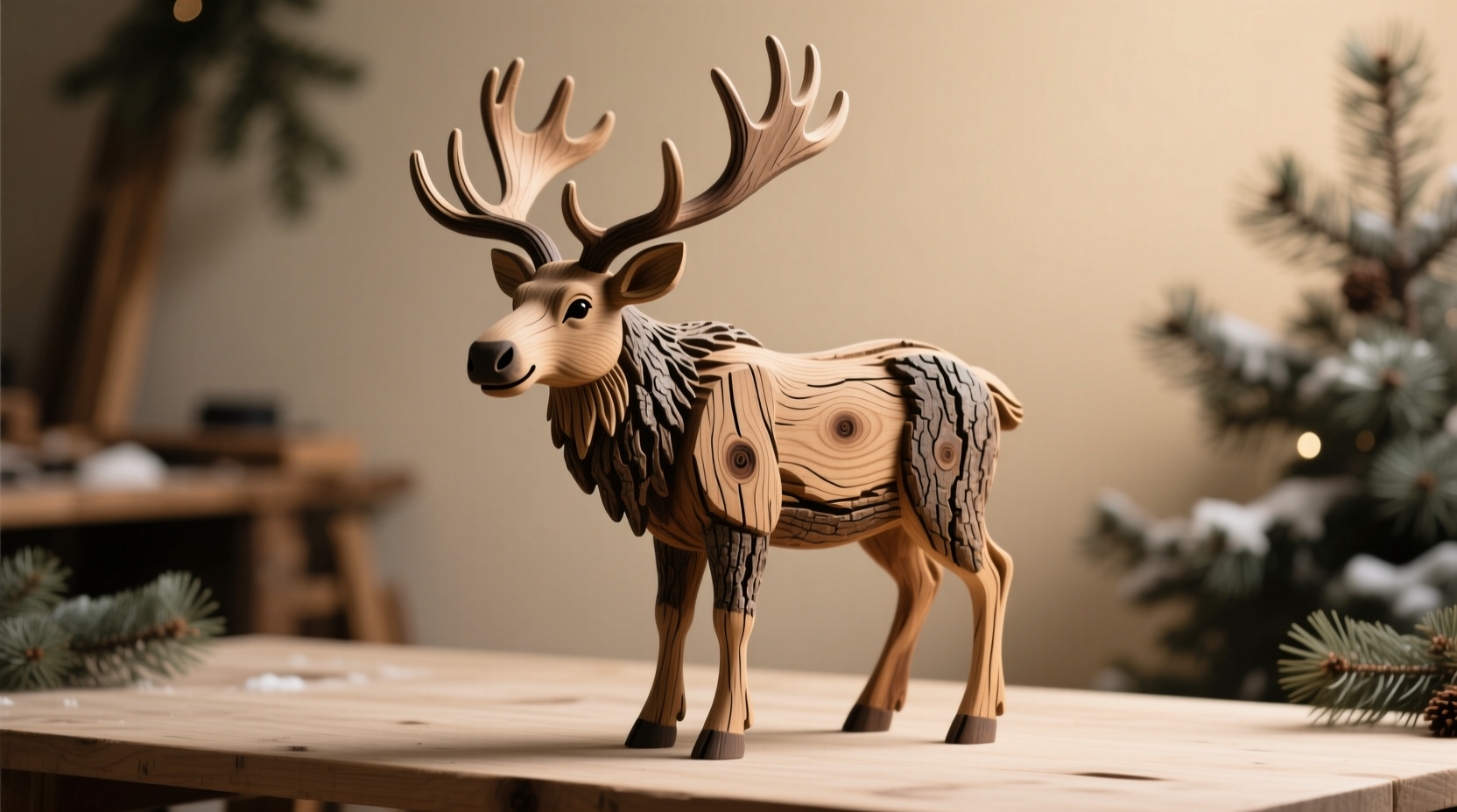 DIY Christmas Moose Decor: Step-by-Step Woodworking Guide