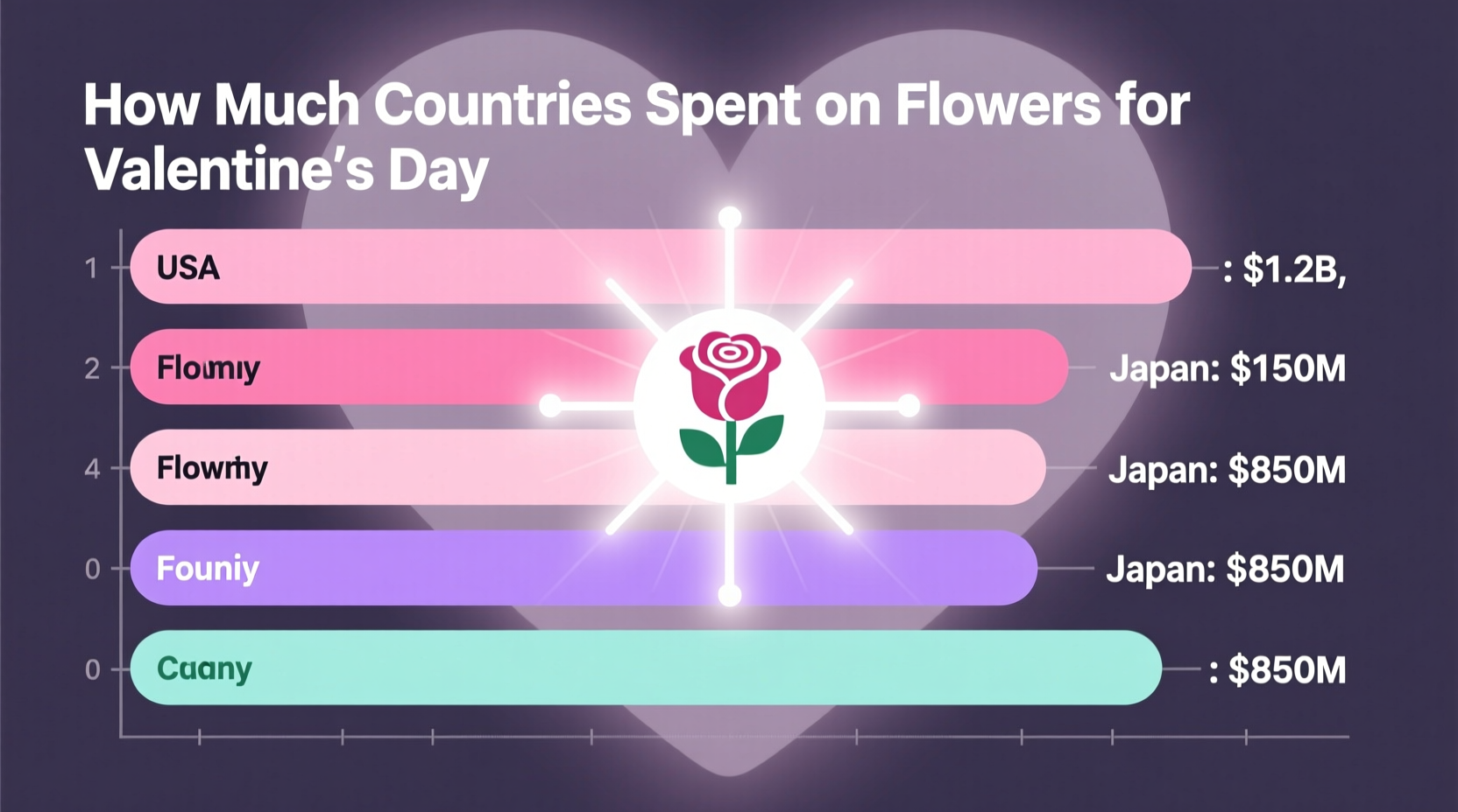 How Much Countries Spent on Flowers for Valentine's Day
