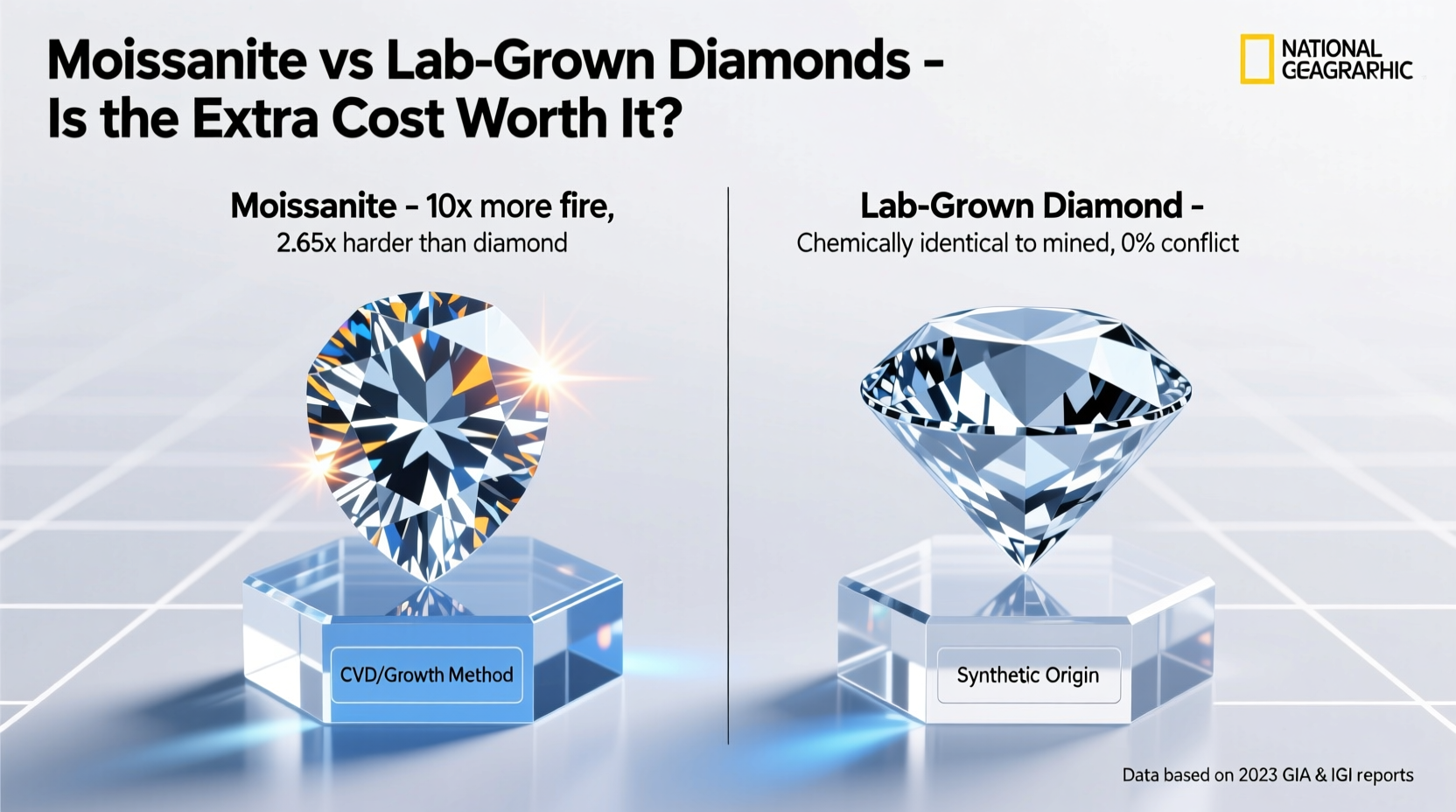 Moissanite Vs Lab Grown Diamonds Are Lab Diamonds Really Worth The ...