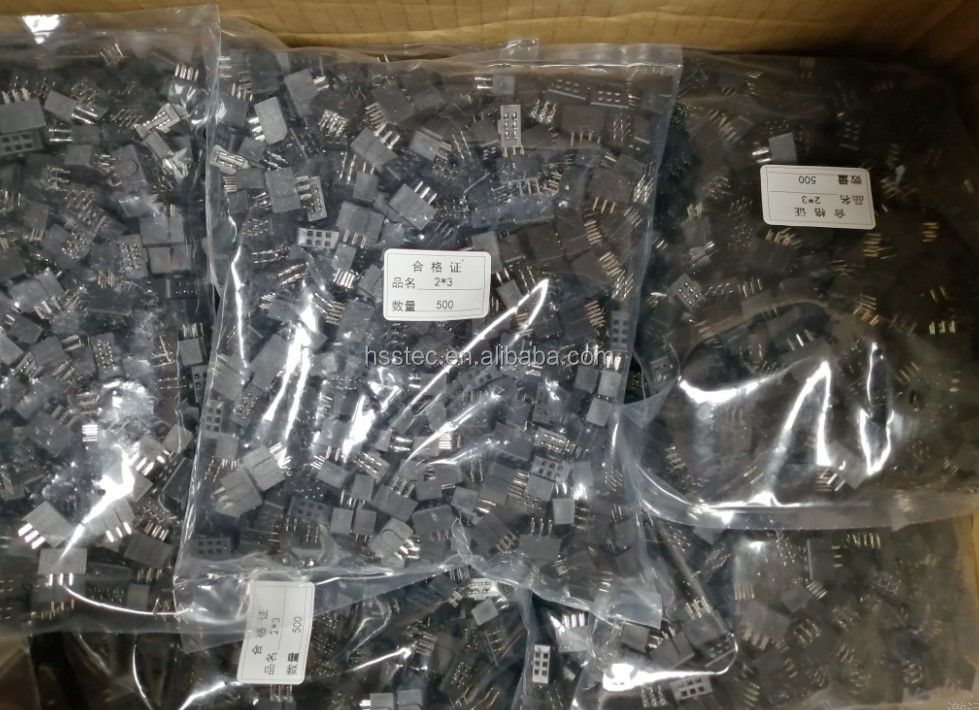 2.54mm 0.1" pitch female header 2x3 Pin 6 Pin polarized key Products ...