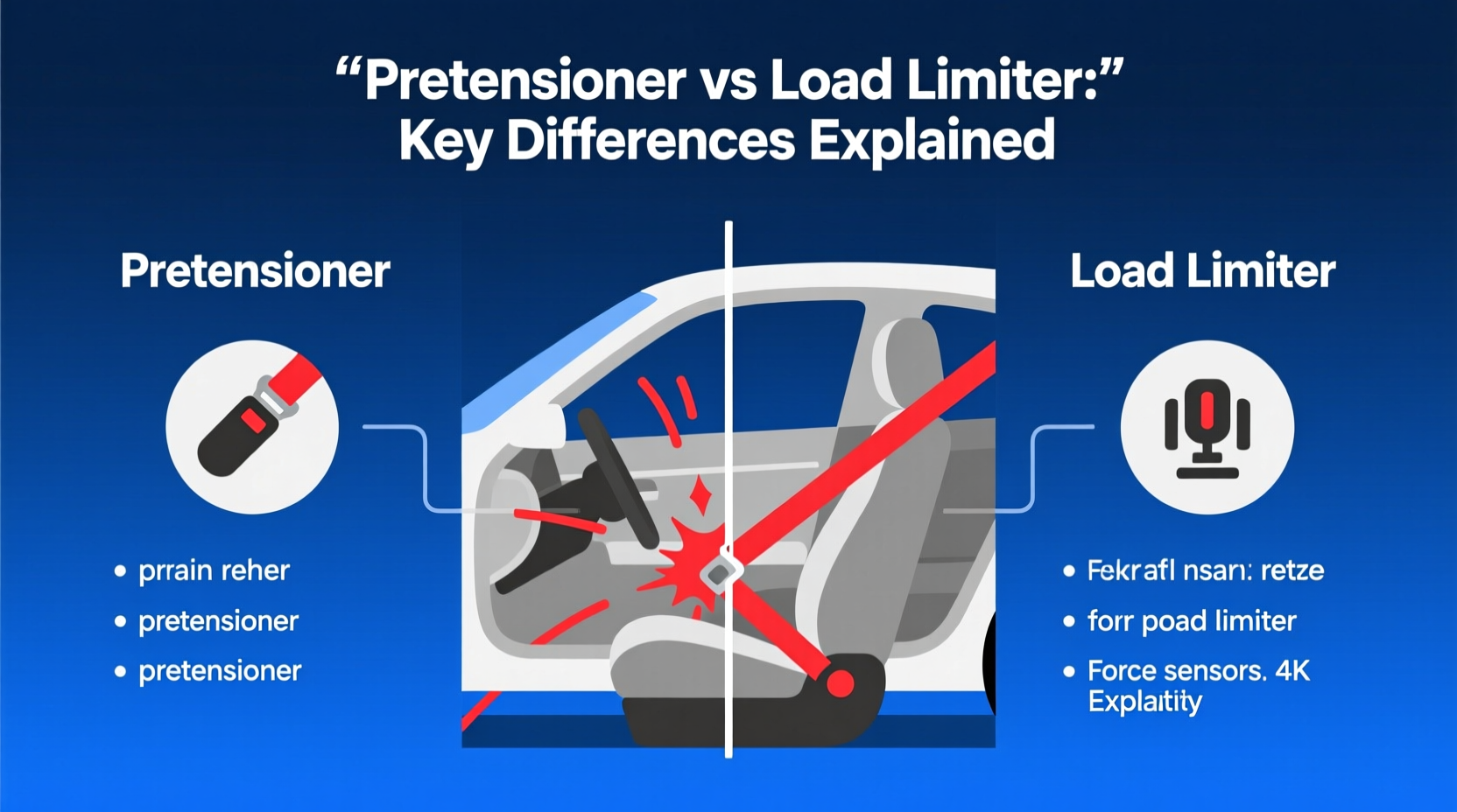Pretensioner vs Load Limiter: Key Differences Explained