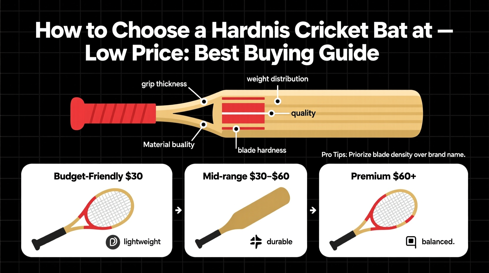 How to Choose a Hard Tennis Cricket Bat at Low Price: Best Buying Guide