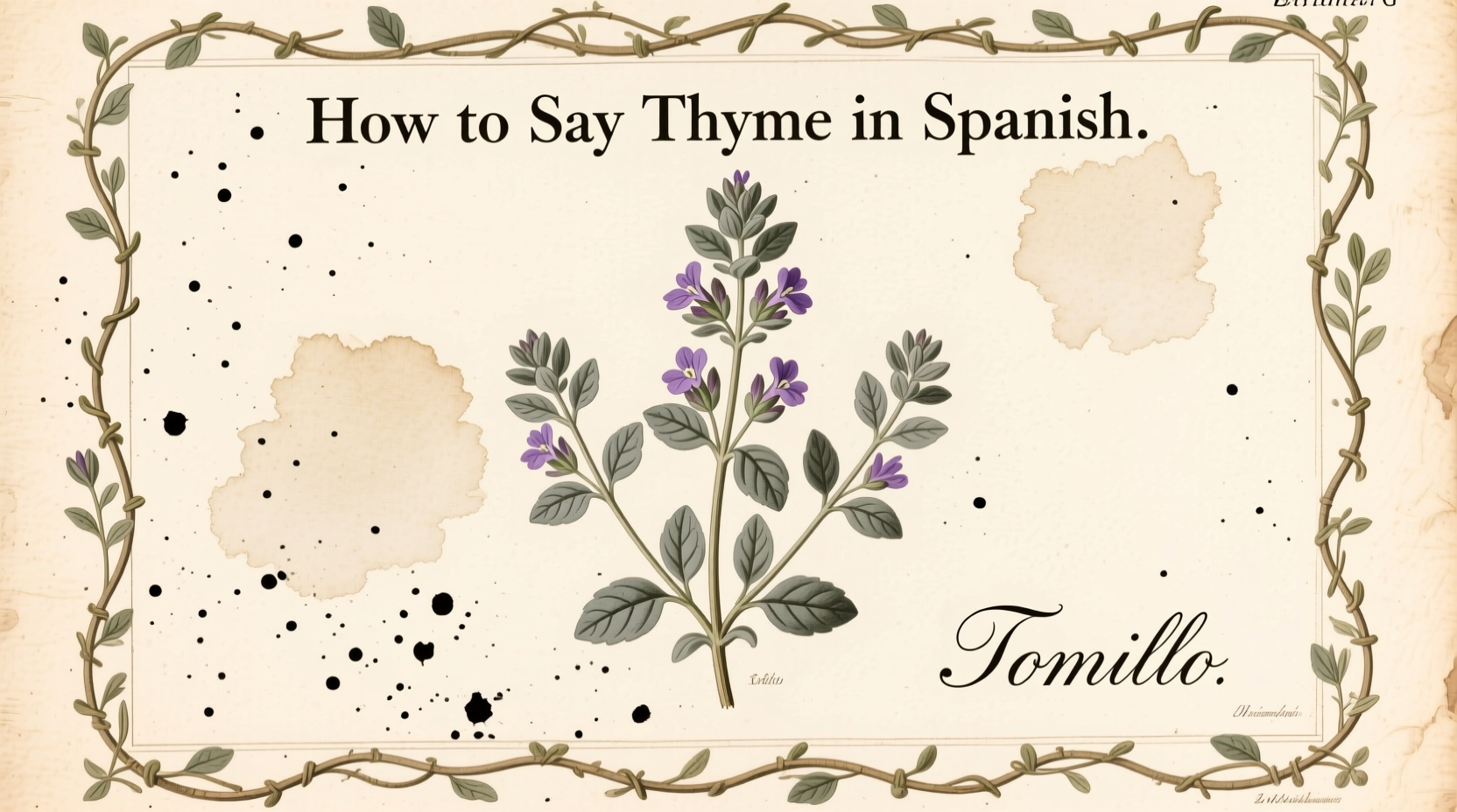 How to Say Thyme in Spanish: Tomillo Explained