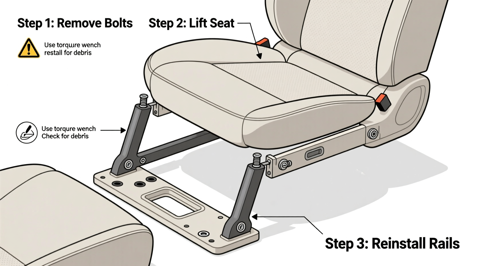 How to Remove and Reinstall Seat Leg Rails Safely