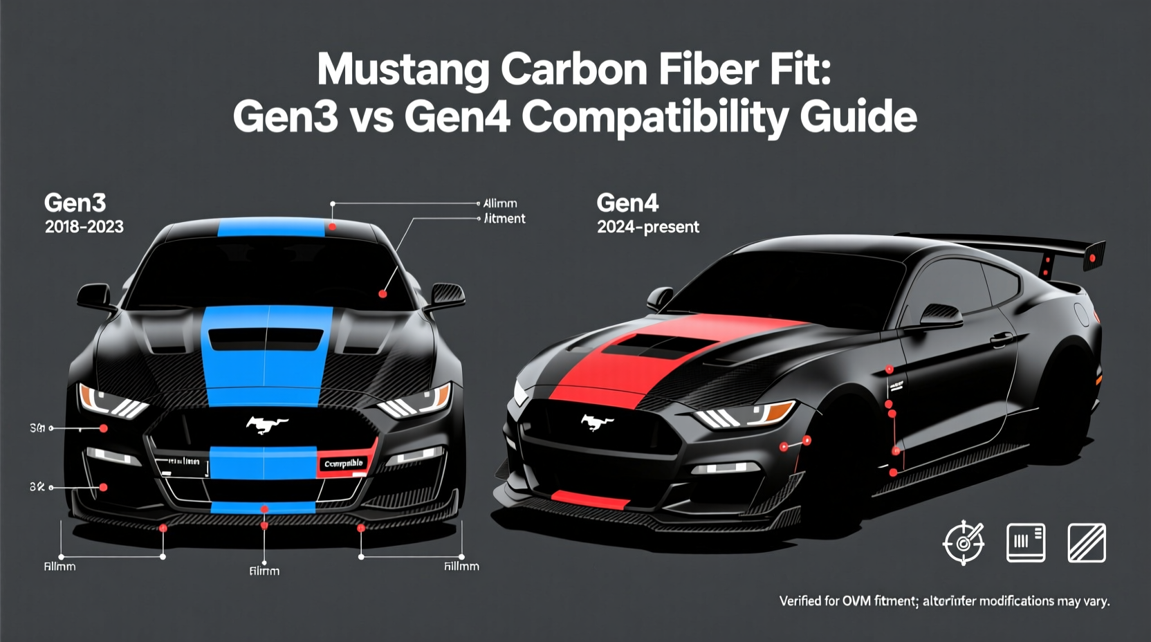 Mustang Carbon Fiber Fit: Gen3 vs Gen4 Compatibility Guide