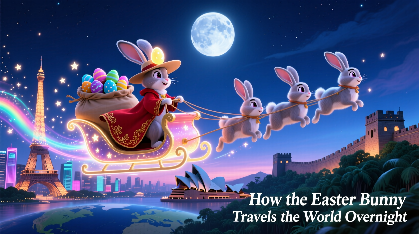 How the Easter Bunny Travels the World Overnight