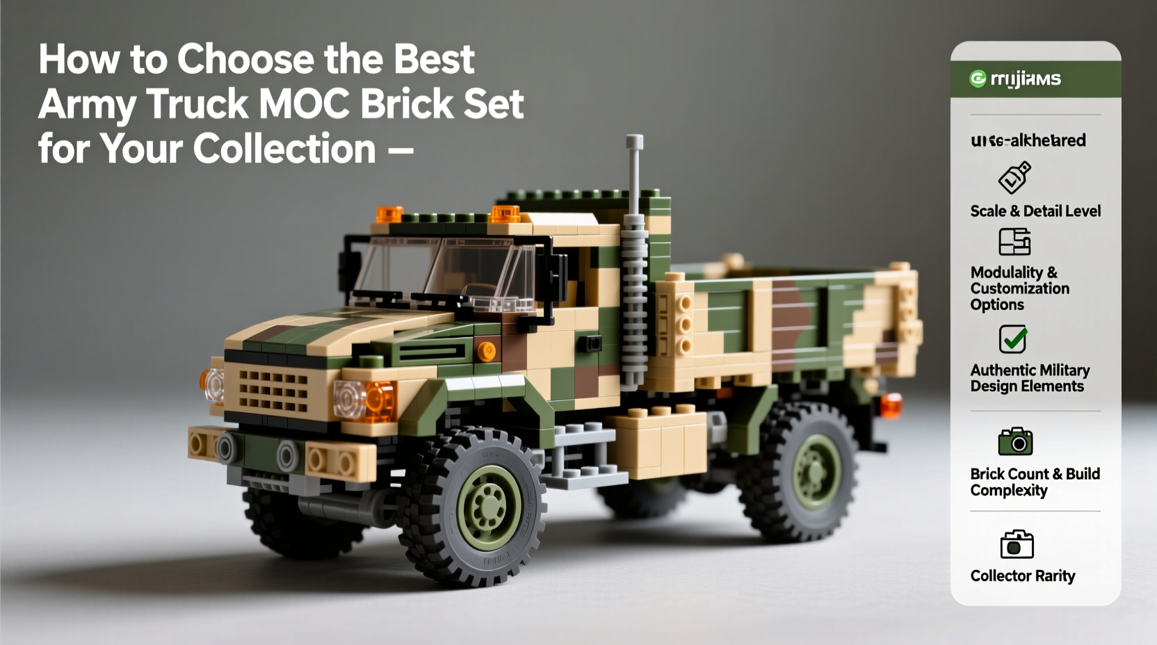 How to Choose the Best Army Truck MOC Brick Set for Your Collection