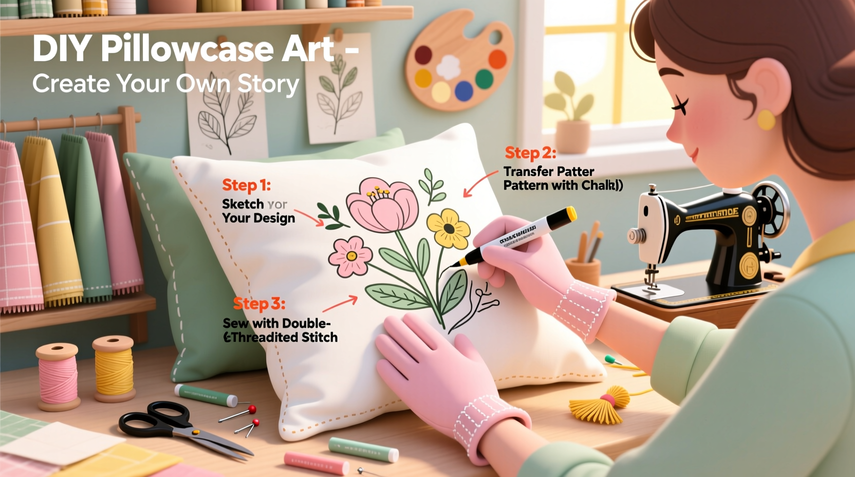 Creative Pillowcase Sewing Step By Step Guide To Designing And Making ...
