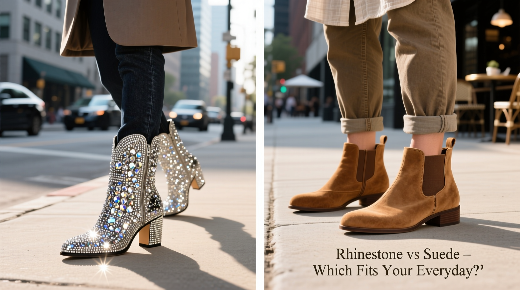 Rhinestone Boots Vs Suede Boots Which Is More Versatile For Everyday Wear