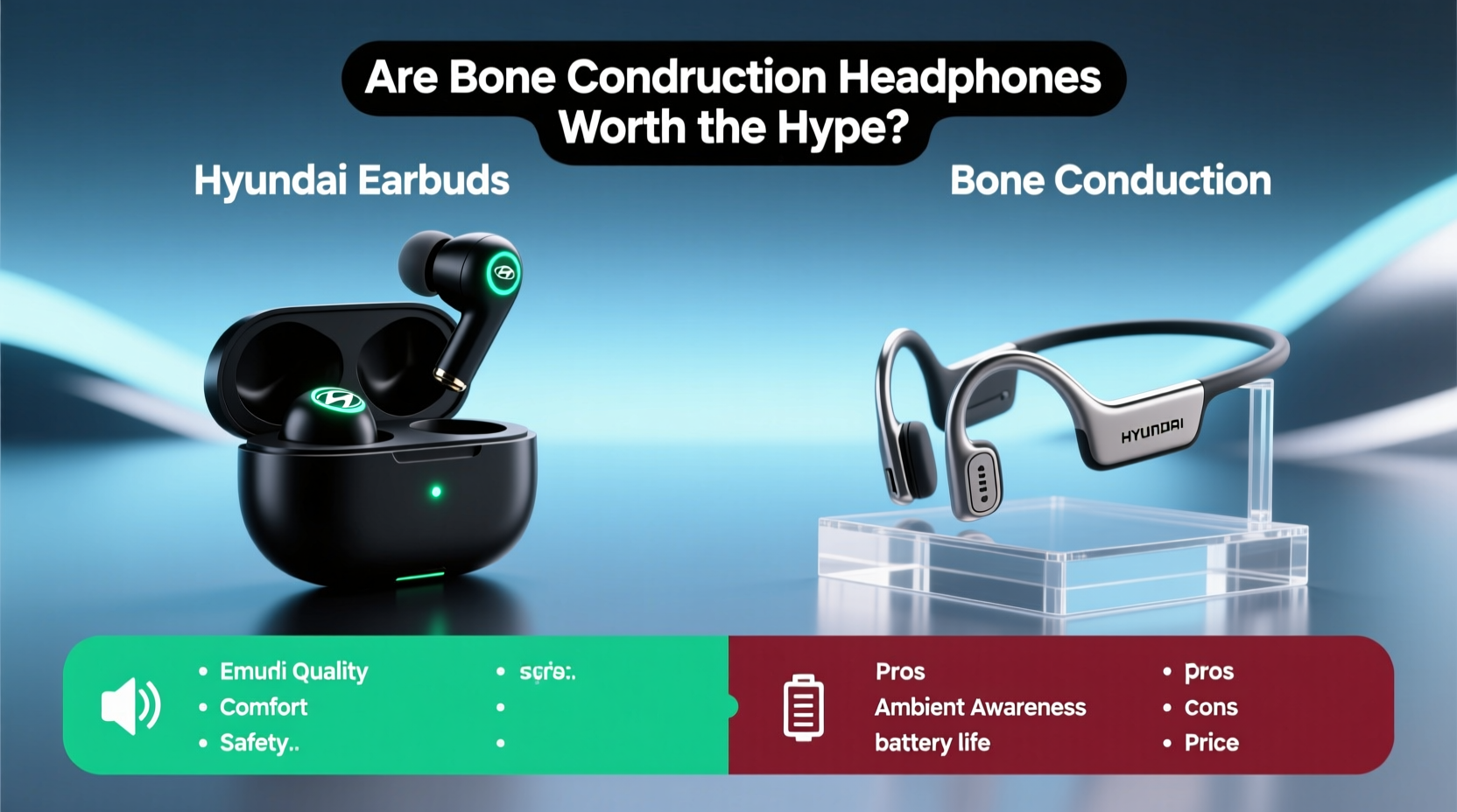 Hyundai Earbuds Vs Bone Conduction Are Bone Conduction Headphones Worth ...