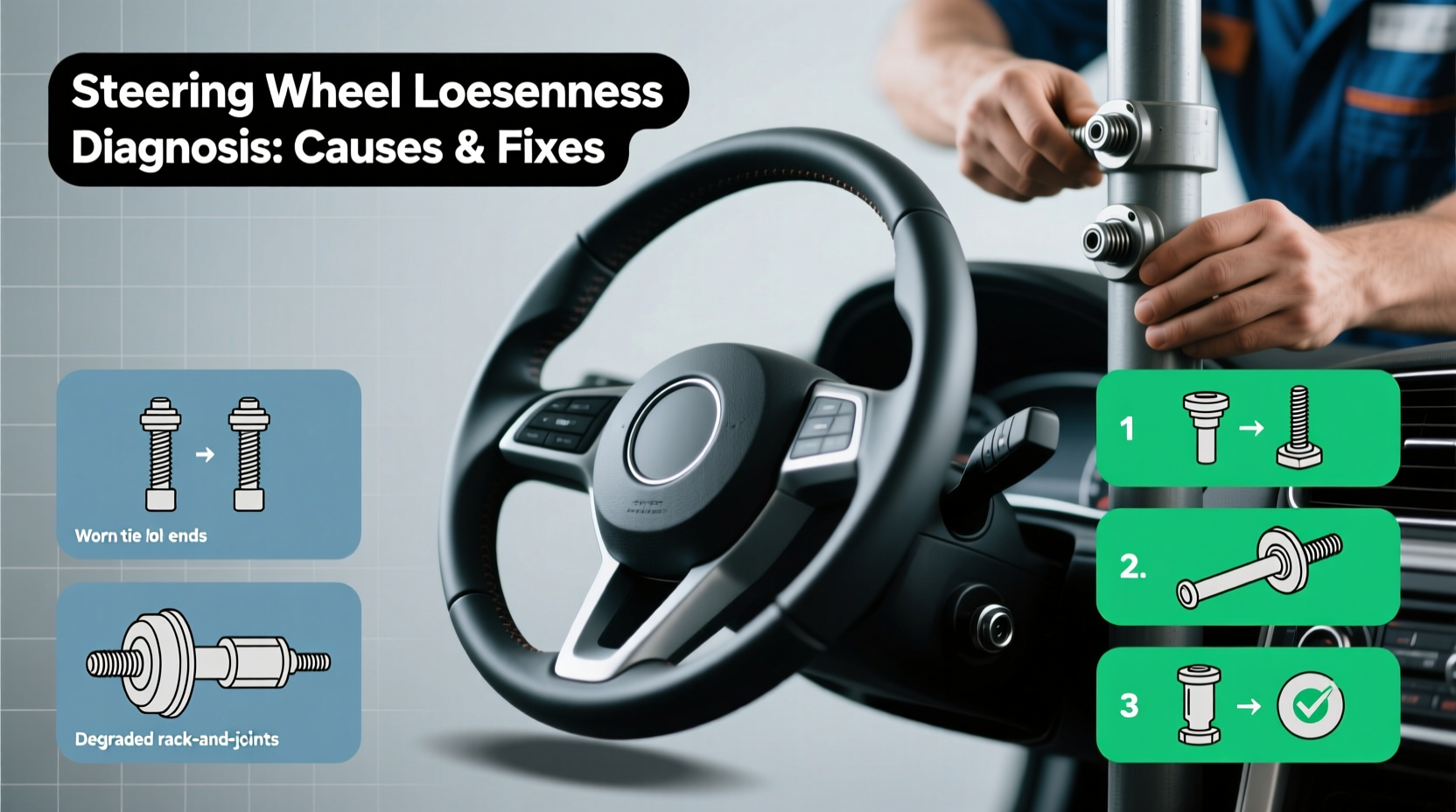 Steering Wheel Looseness Diagnosis: Causes & Fixes