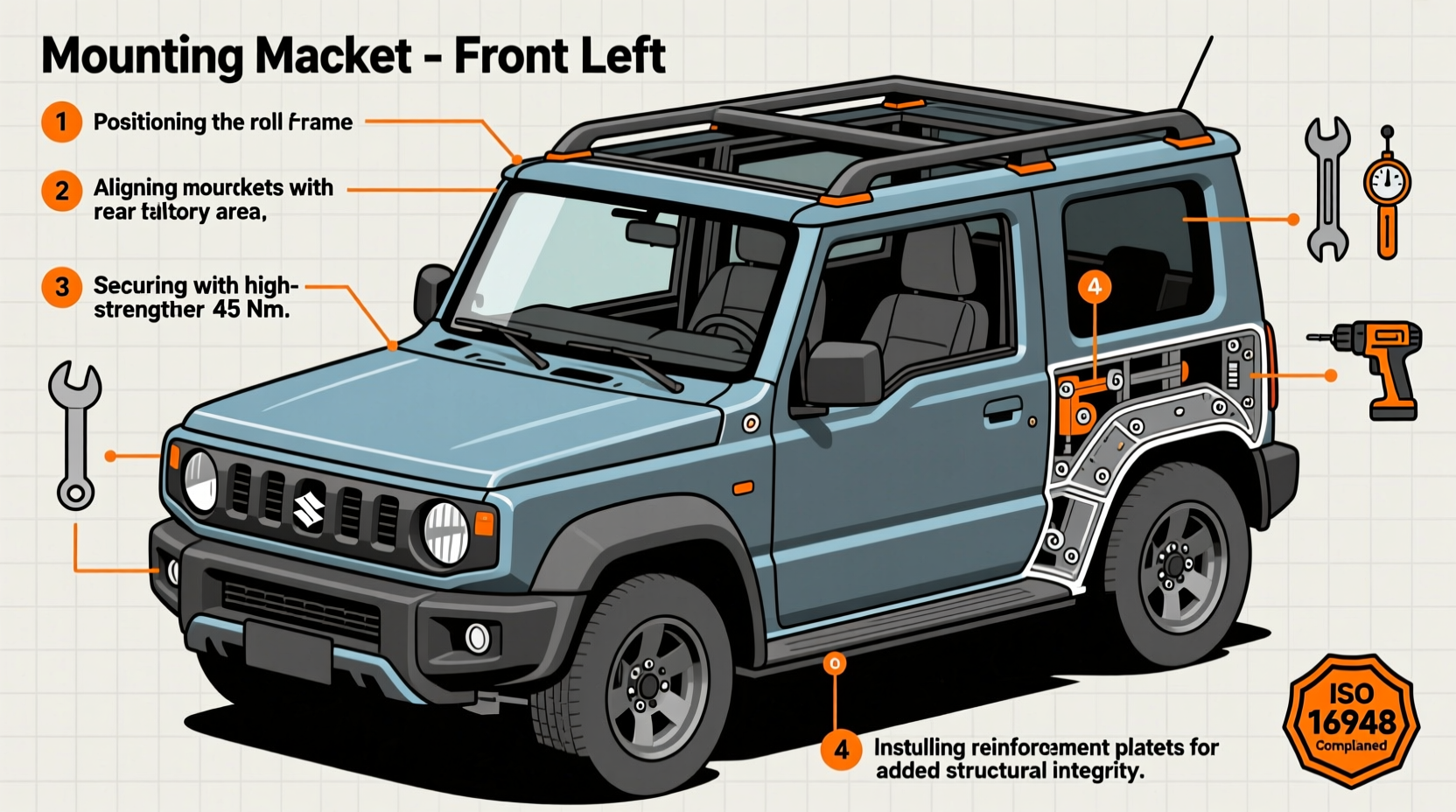 How to Install a Roll Bar in a Suzuki Jimny (Step-by-Step Guide)
