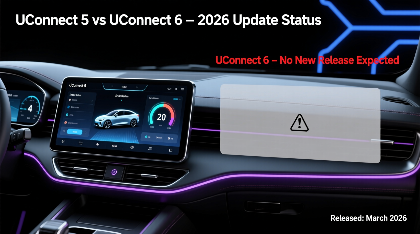 Uconnect 5 vs Uconnect 6 in 2026: No New Uconnect 6 Release Expected