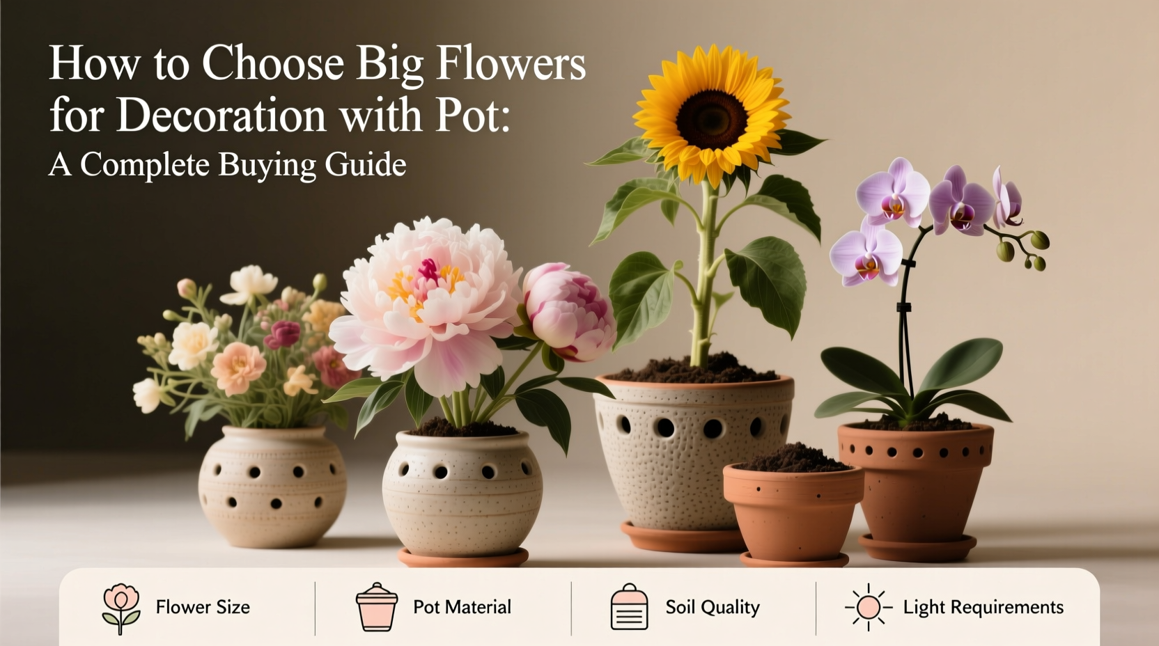 How to Choose Big Flowers for Decoration with Pot: A Complete Buying Guide