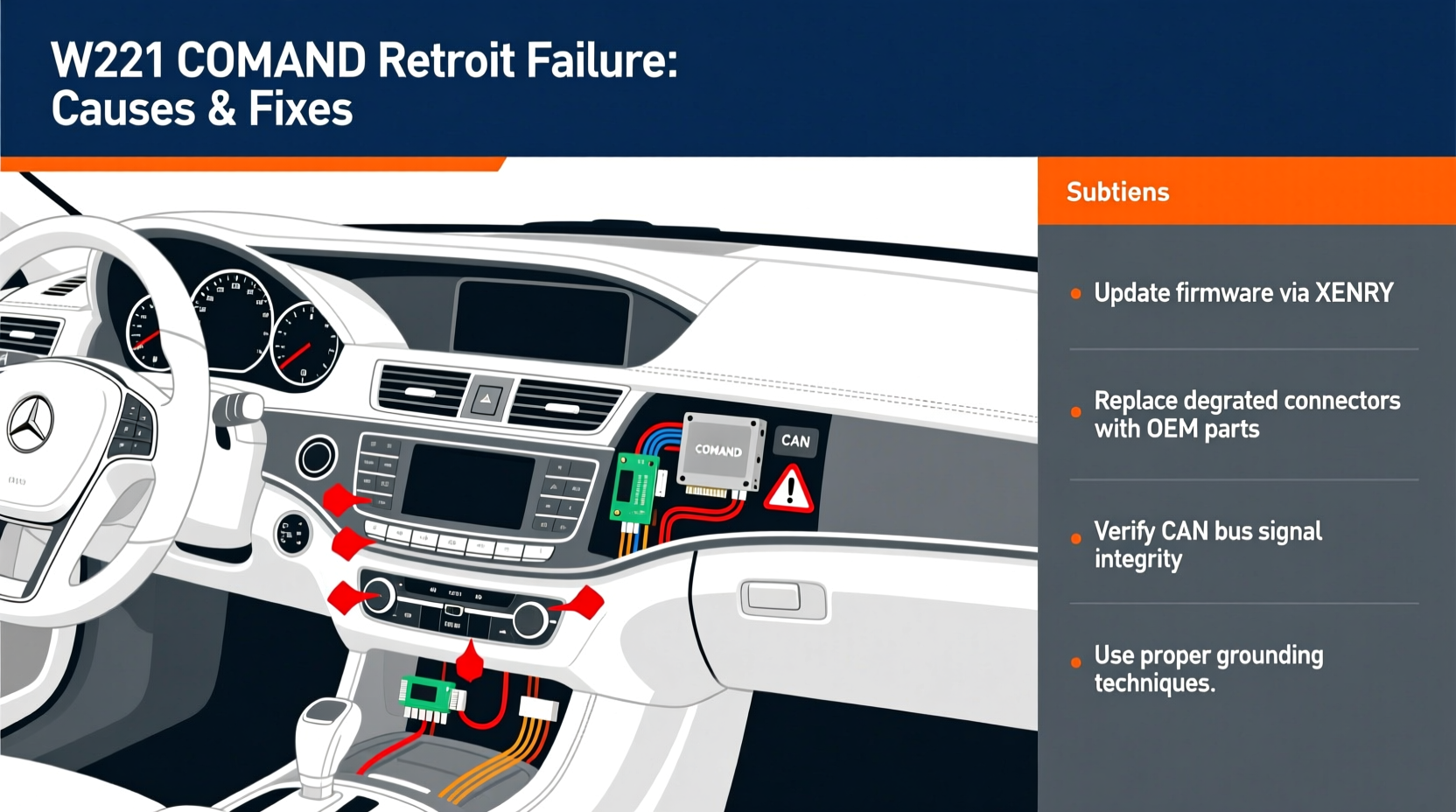 W221 COMAND Retrofit Failure: Causes & Fixes
