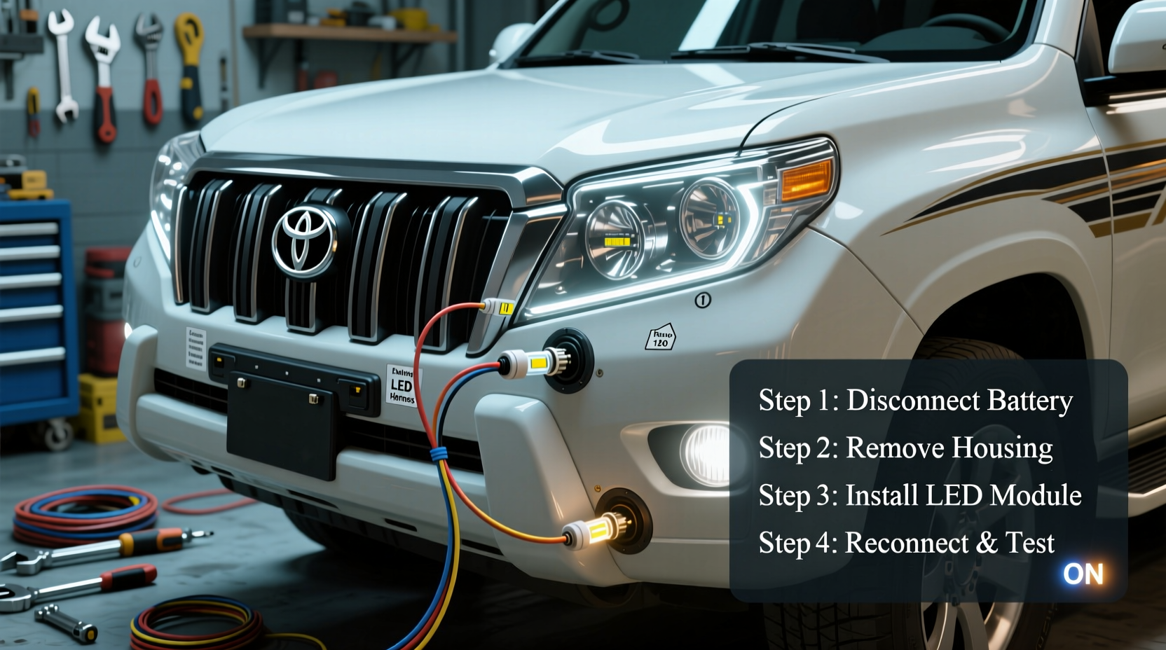 Prado 120 DIY LED Headlight Install Guide: Step-by-Step