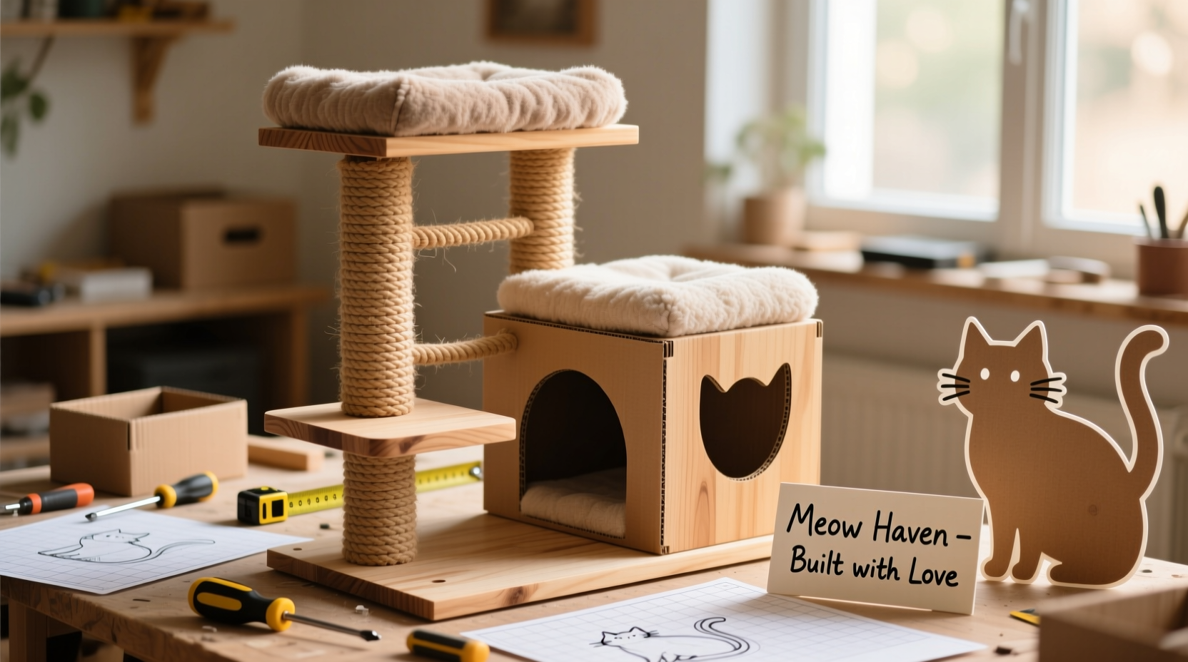 Creative And Cozy How To Make Your Own Custom Cat Furniture At Home