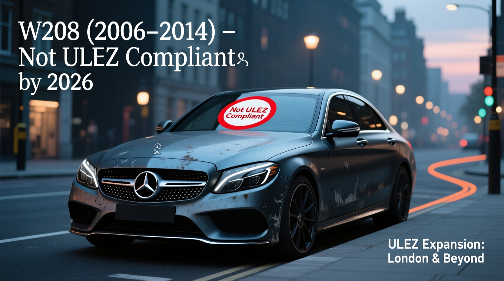 W208 Mercedes Not ULEZ Compliant in 2026 — Here’s Why