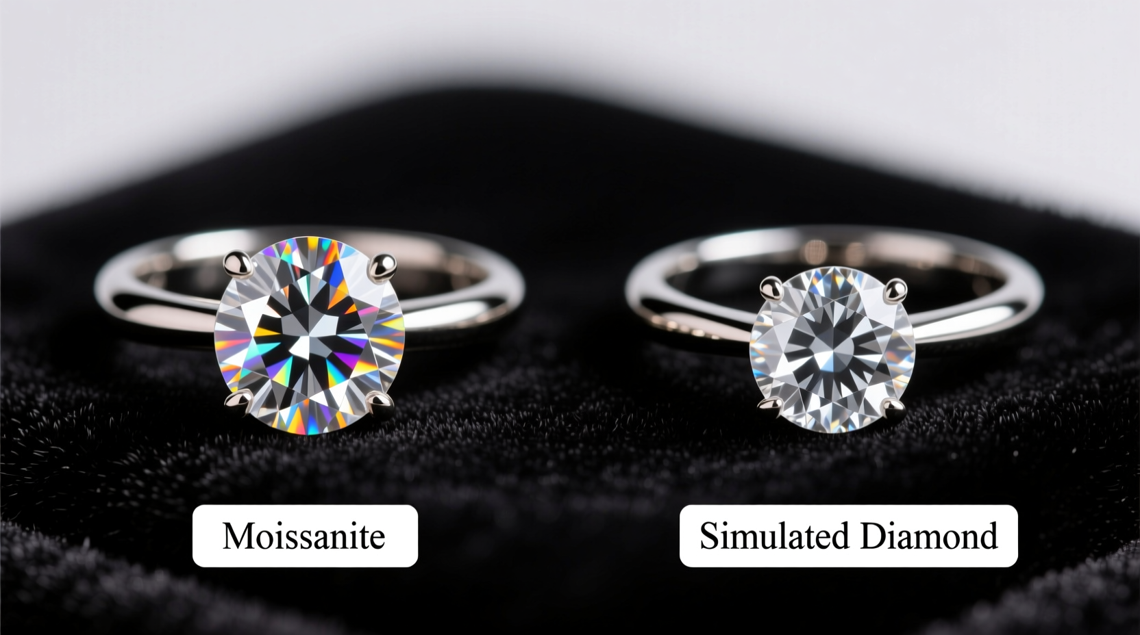 Moissanite Vs Simulated Diamond Ring Is The Sparkle Really Worth The ...