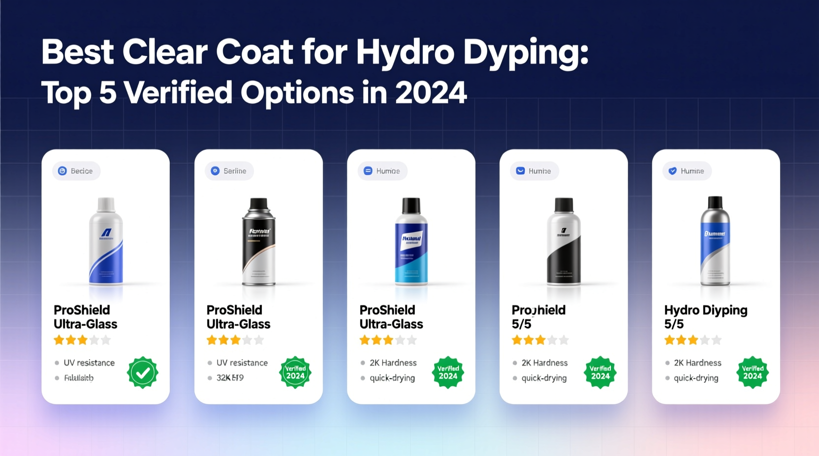 Best Clear Coat for Hydro Dipping: Top 5 Verified Options in 2024