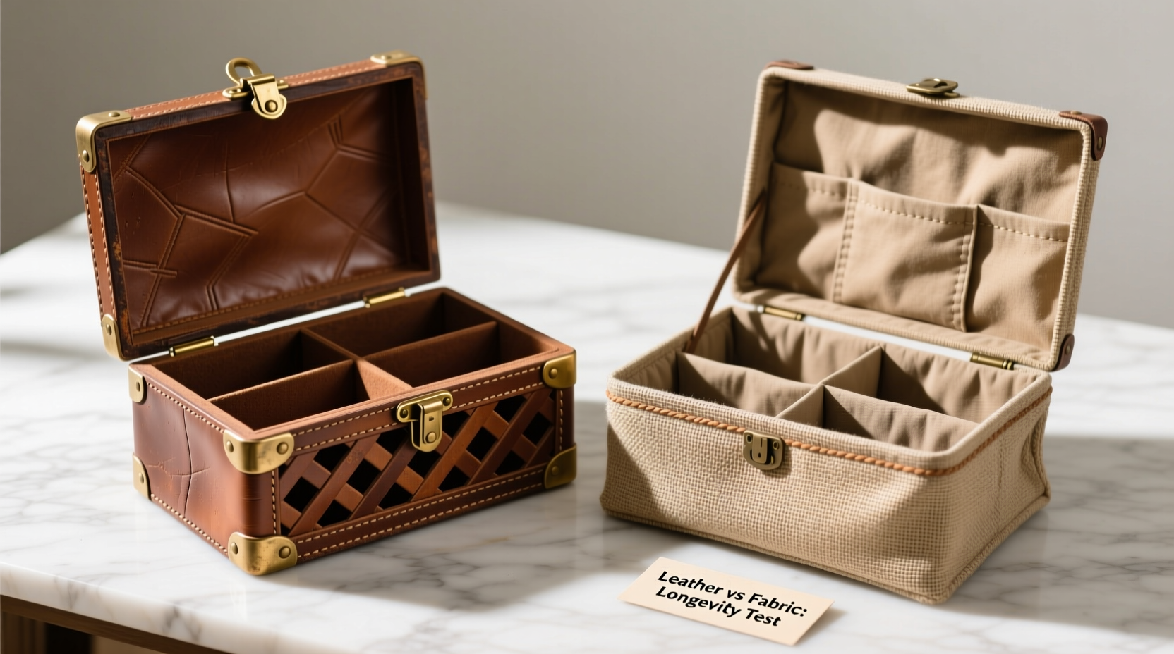 Leather Lattice Vs Fabric Storage Boxes Which One Actually Lasts Longer