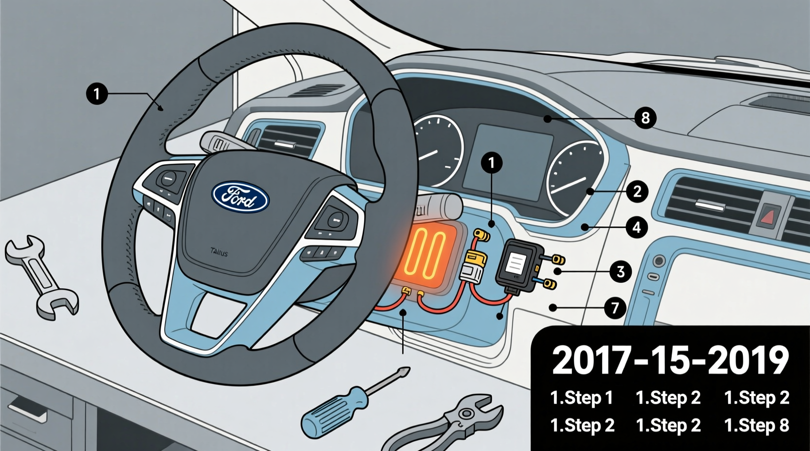 Taurus Heated Steering Wheel Install Guide (2015–2019)