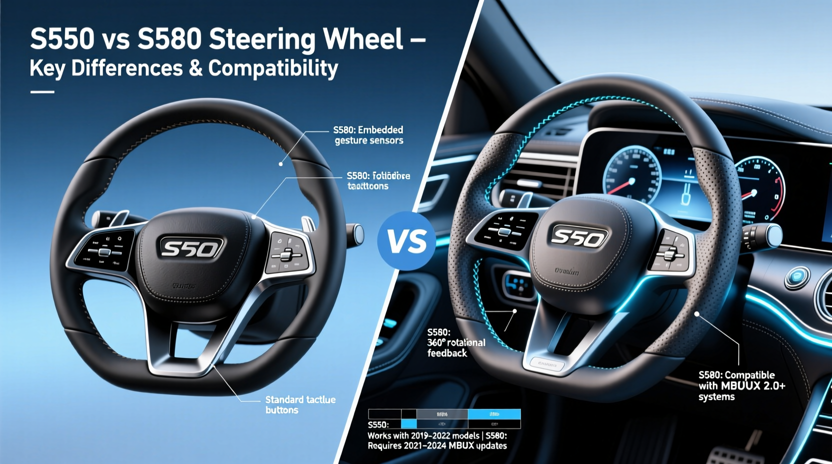S550 vs S580 Steering Wheel: Key Differences & Compatibility
