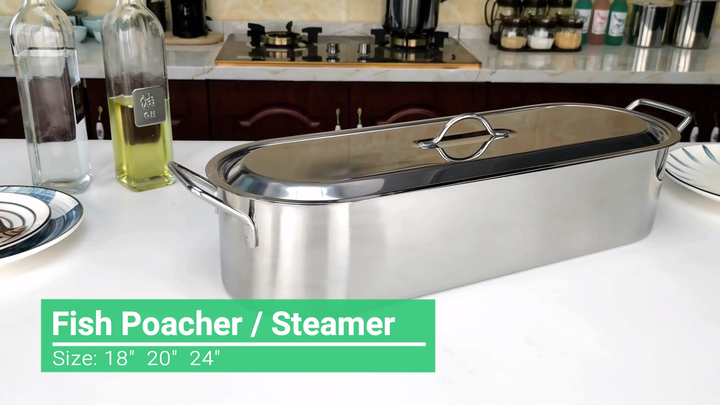 Stainless Steel Fish Poacher - Durable & Versatile Cookware