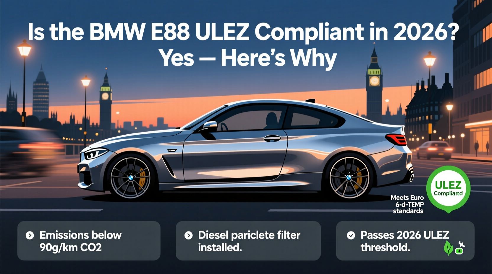Is the BMW E88 ULEZ Compliant in 2026? Yes — Here's Why