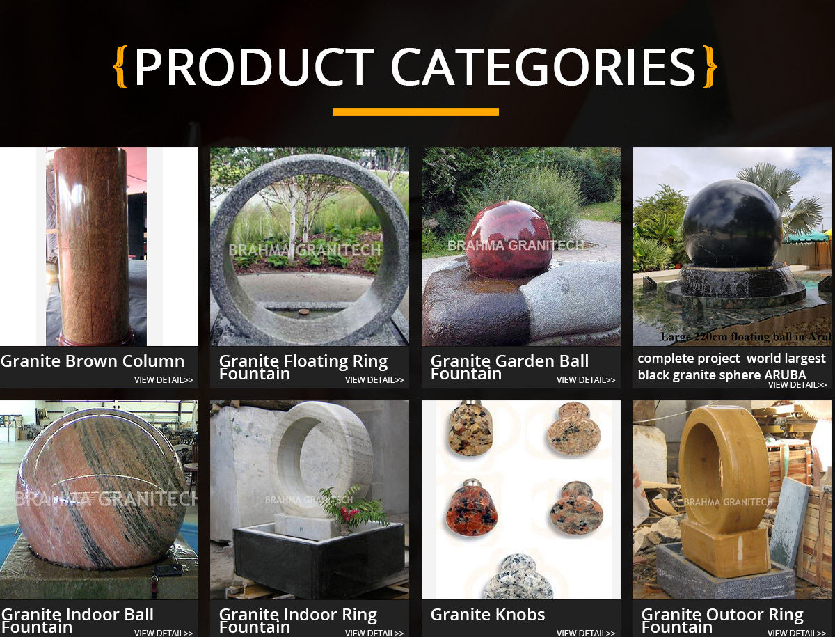BRAHMA GRANITECH - stone Sphere Fountain, granite Ball Fountain