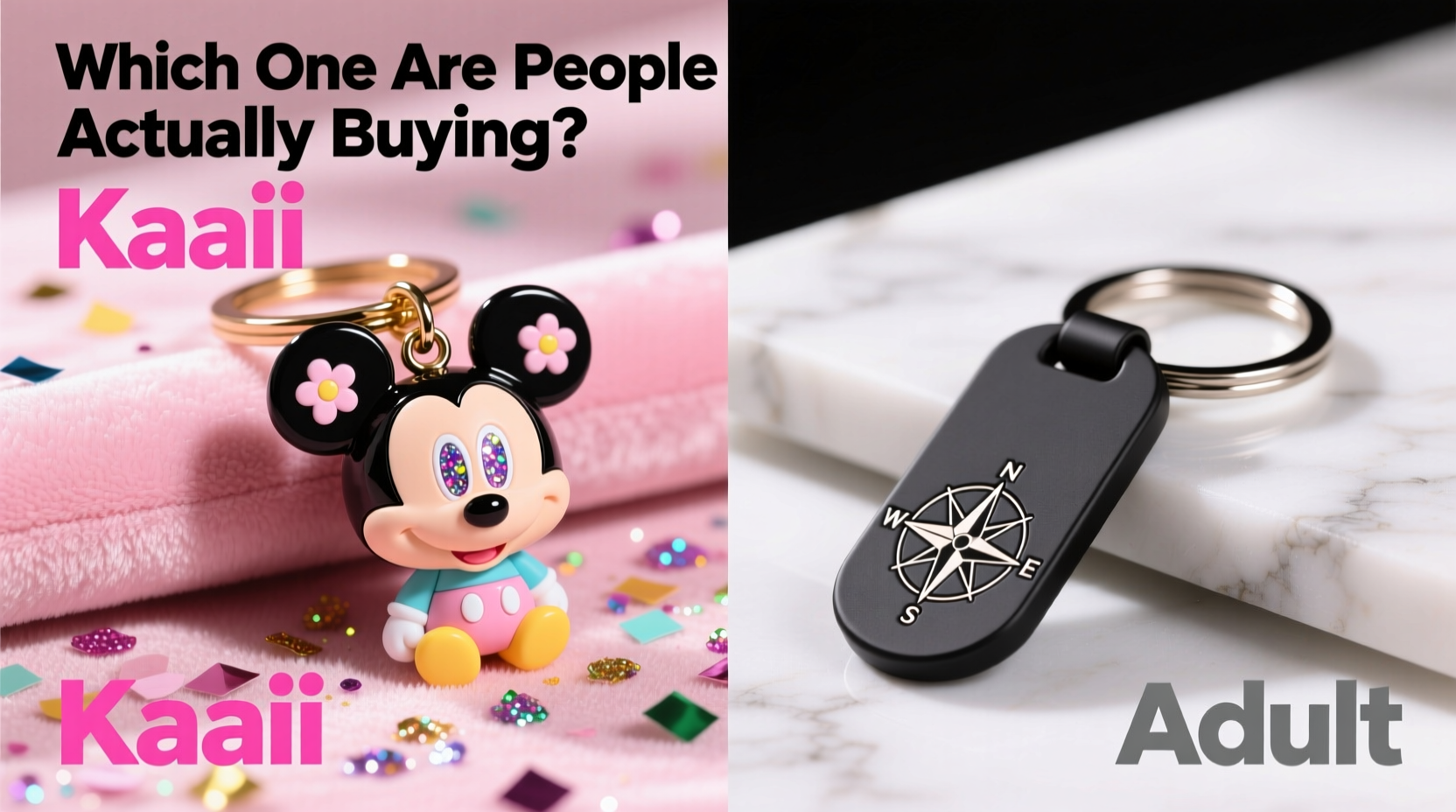 Kawaii Disney Keychains Vs Adult Keychains Which One Are People ...