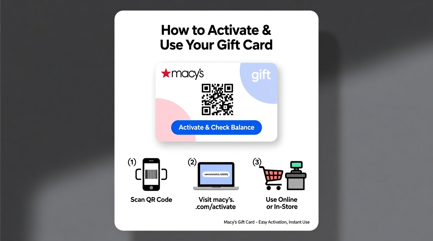 Macys Activate Gift Card Easy Balance Check Usage Tips