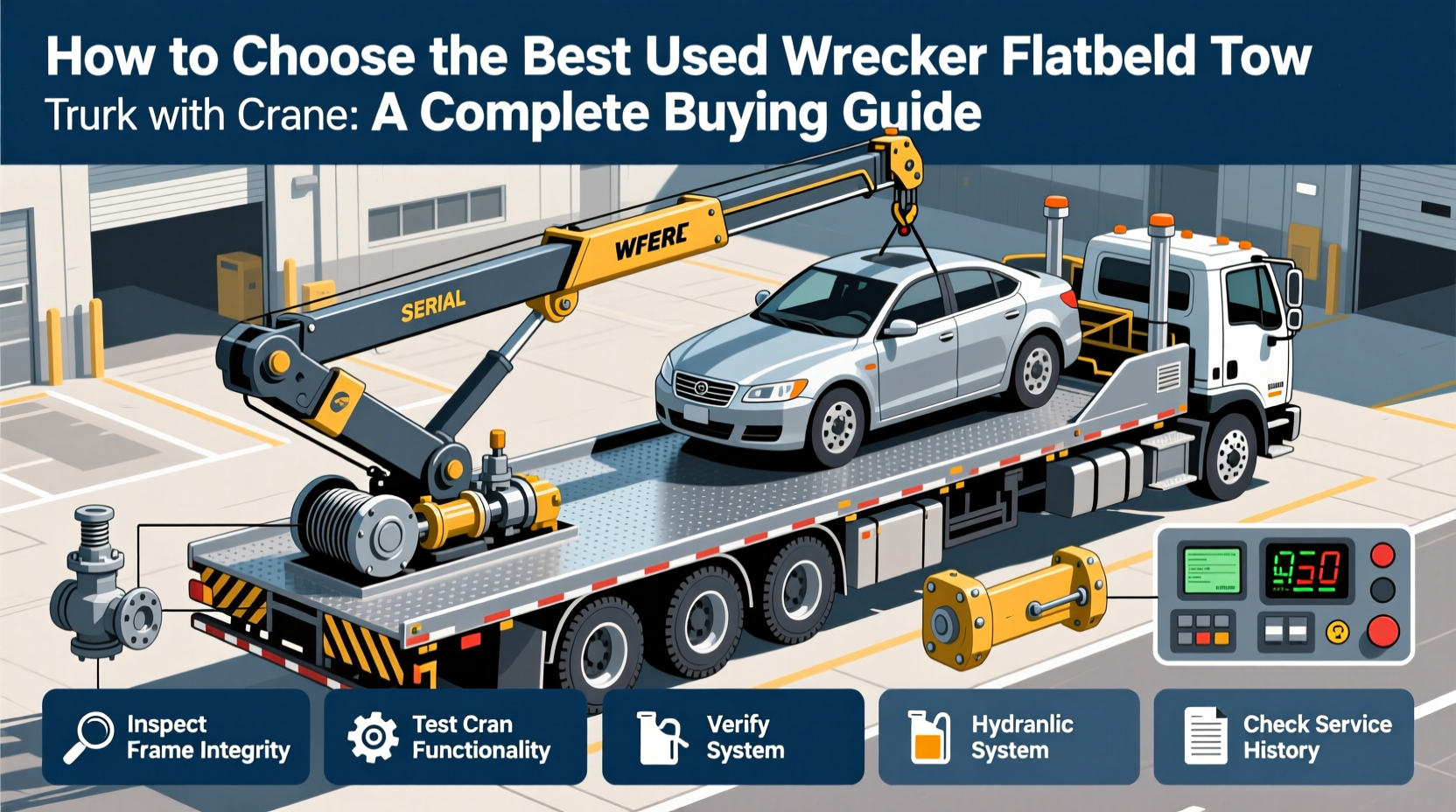 How to Choose a Used Wrecker Flatbed Tow Truck with Crane
