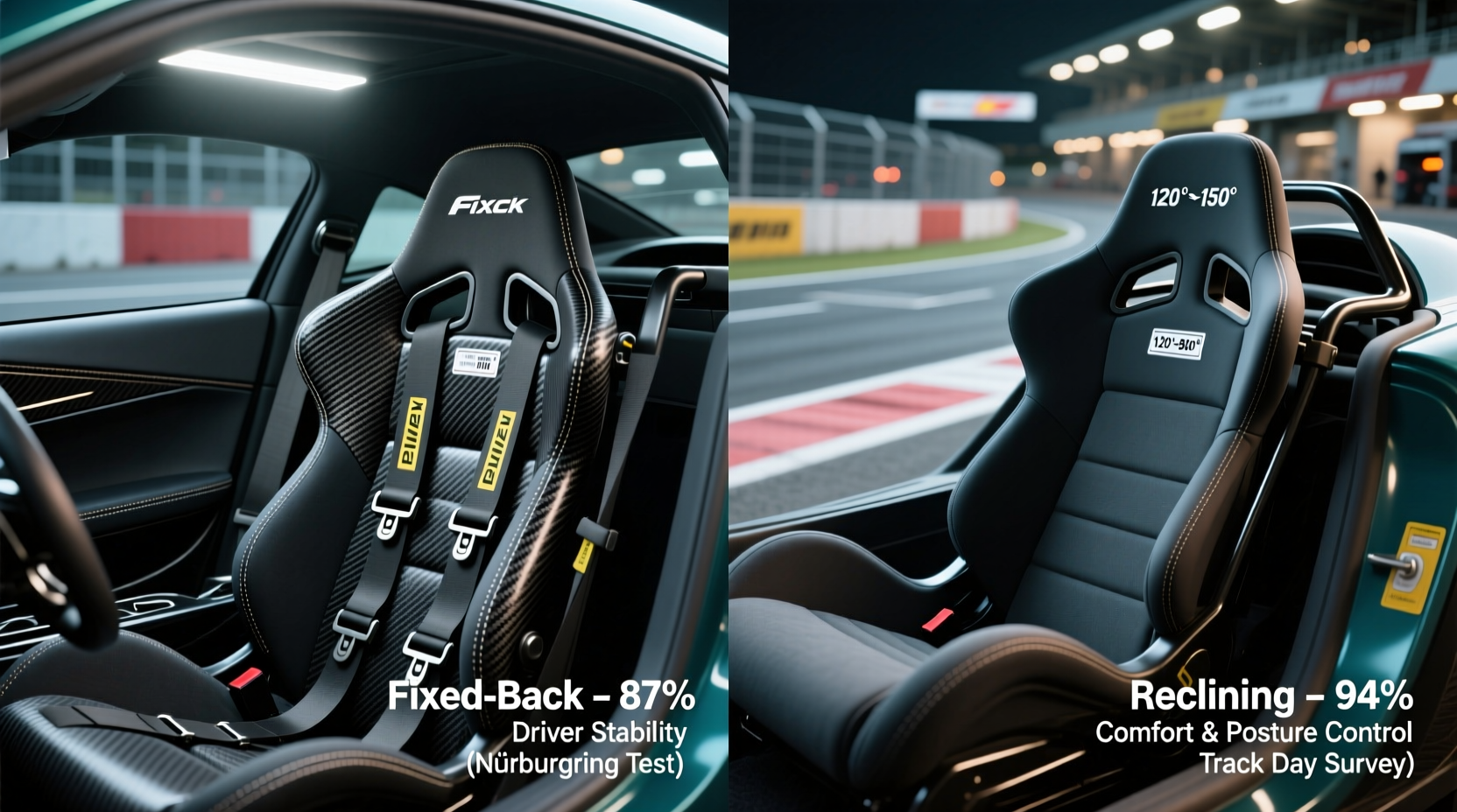 Fixed-Back vs. Reclining Seats for Track Day: Data-Backed Comparison