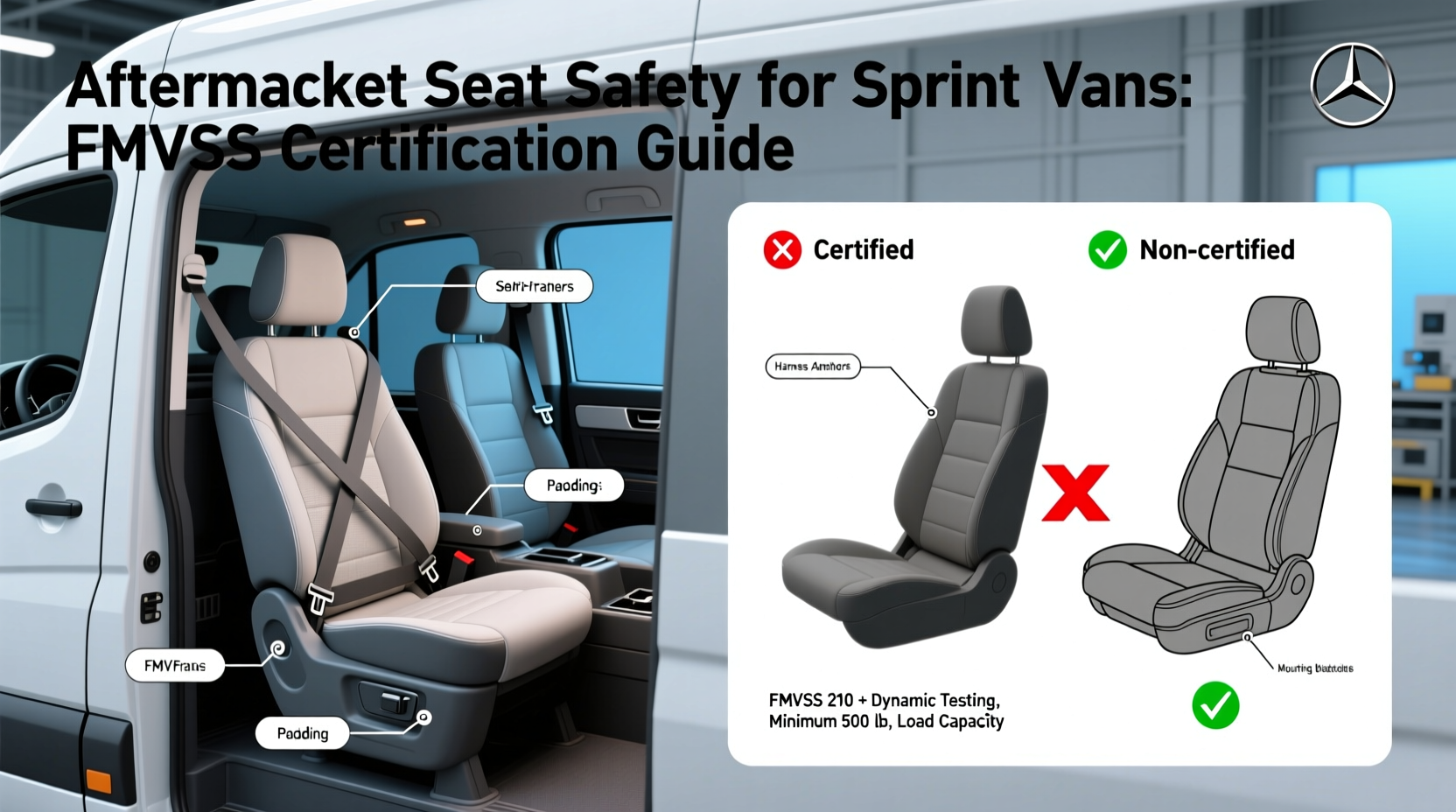 Aftermarket Seat Safety for Sprinter Vans: FMVSS Certification Guide