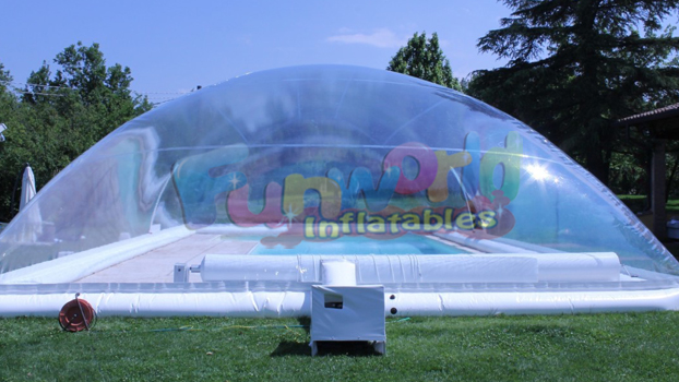 Commercial grade retractable winter enclosures bubble domes inflat swim ...