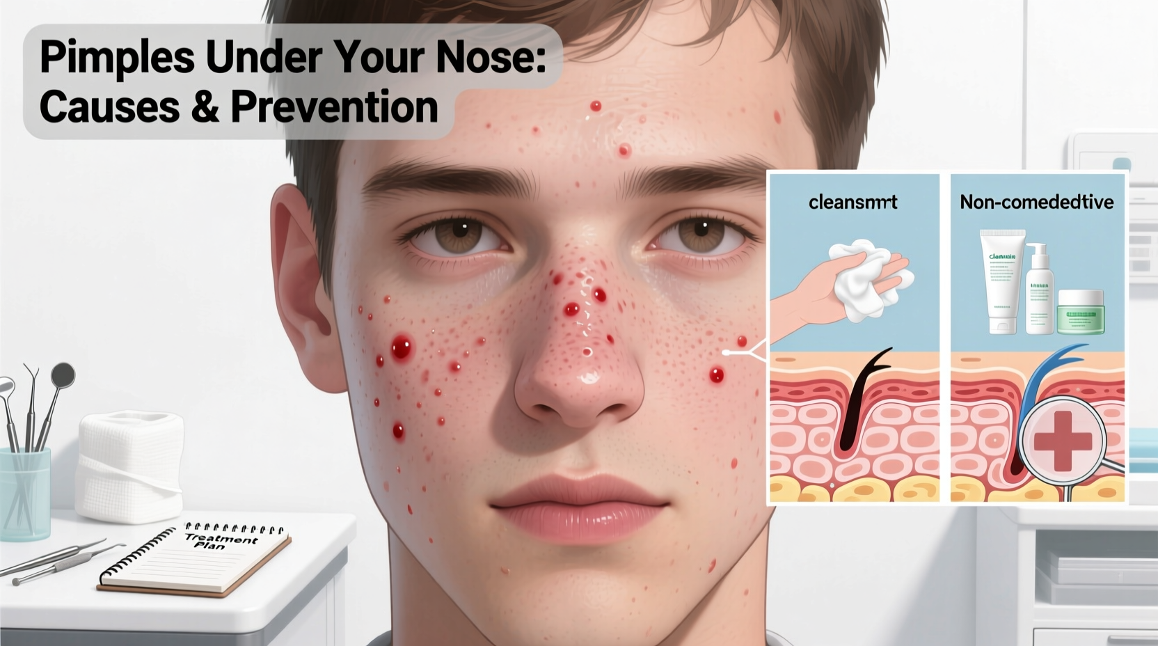 Pimples Under Your Nose Causes Treatment And Prevention