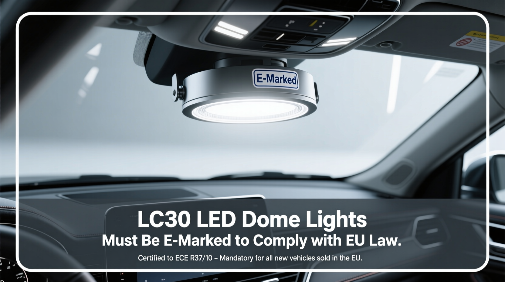 LC80 LED Dome Lights Must Be E-Marked to Comply with EU Law