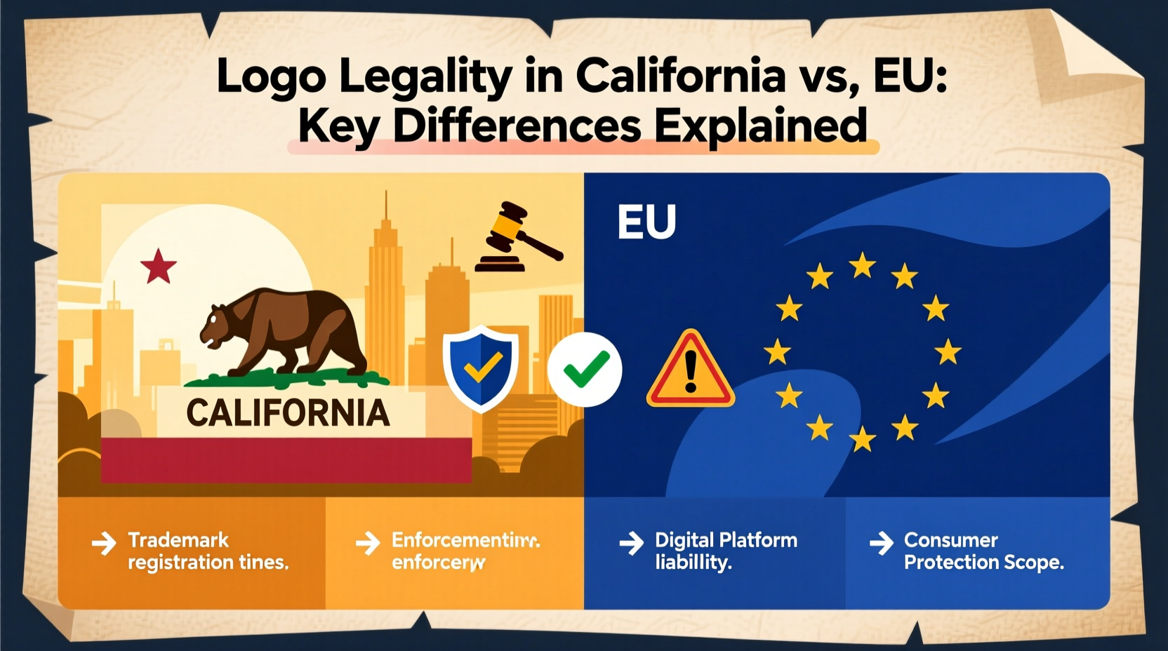 Logo Legality in California vs. EU: Key Differences Explained