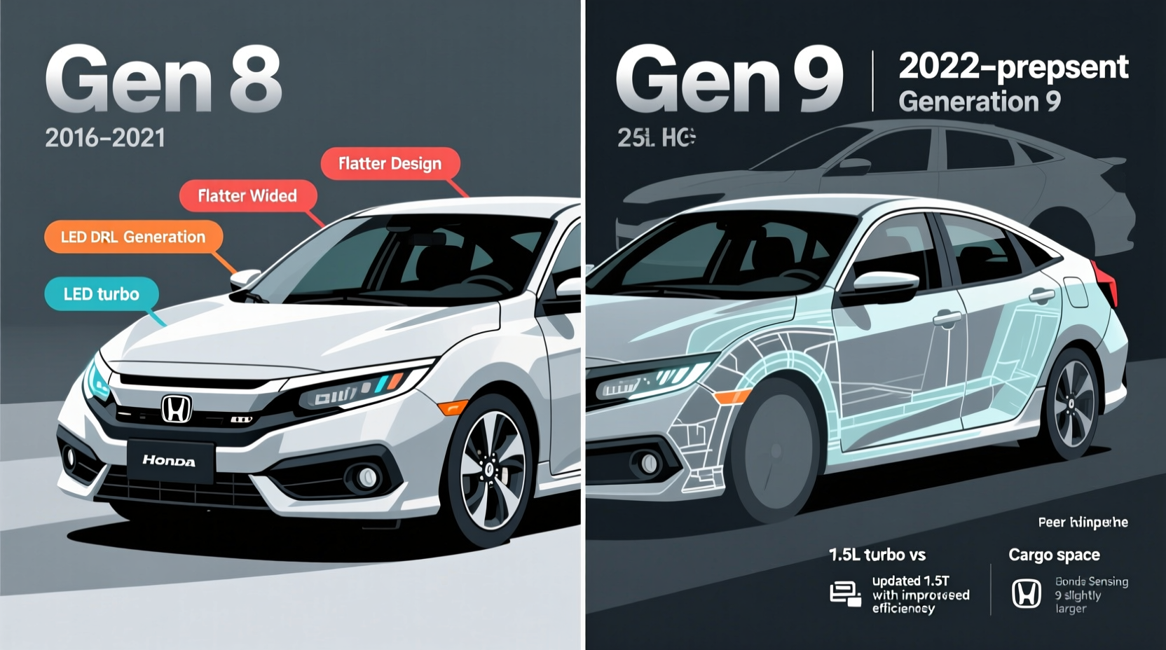 Civic Gen 8 vs Gen 9 Comparison: Key Differences & Which to Buy
