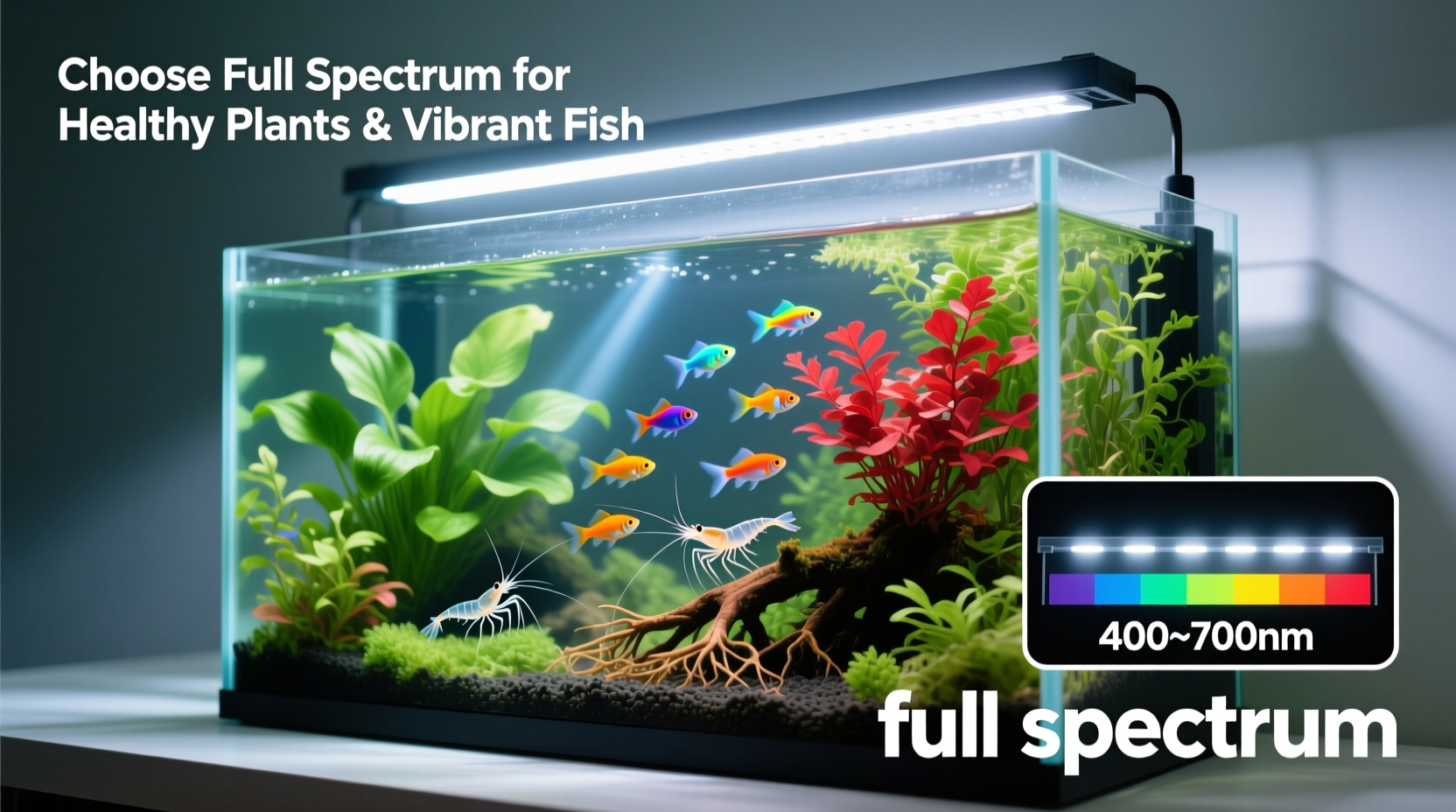 How to Choose Aquarium Lights Full Spectrum for Healthy Plants and ...
