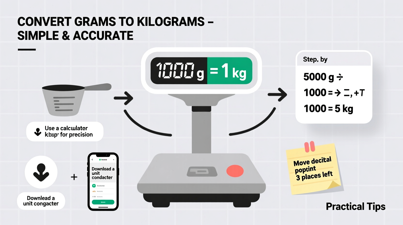 Simple And Accurate Methods To Convert Grams To Kilograms With ...