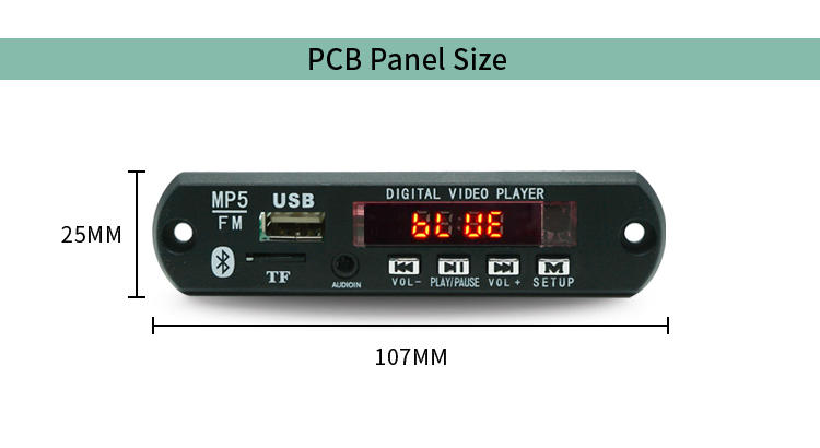 12V Wireless Bluetooth MP4 Video Kit MP5 Player Decoder Board Module TV ...