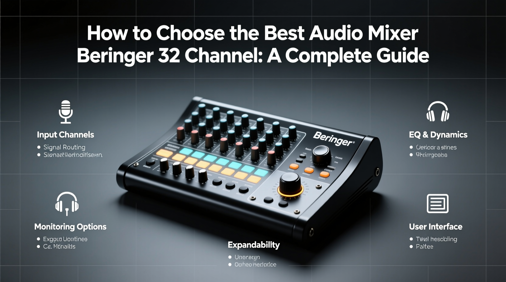 How to Choose the Best Audio Mixer Beringer 32 Channel: A Complete Guide