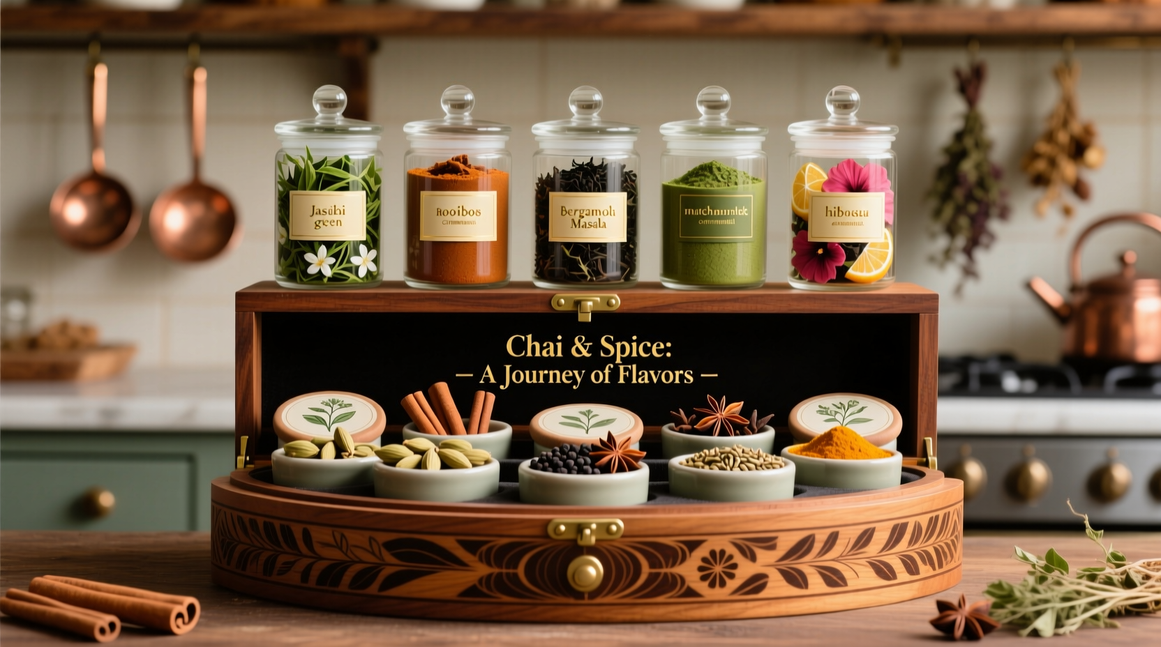Chai Gift Set Curated Tea Blends Spice Box Selections