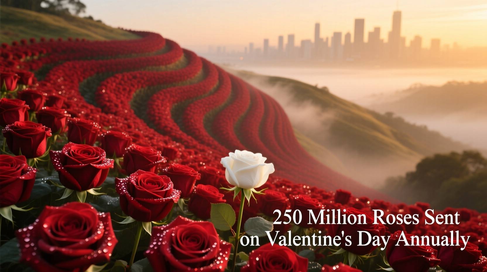 250 Million Roses Sent on Valentine's Day Annually